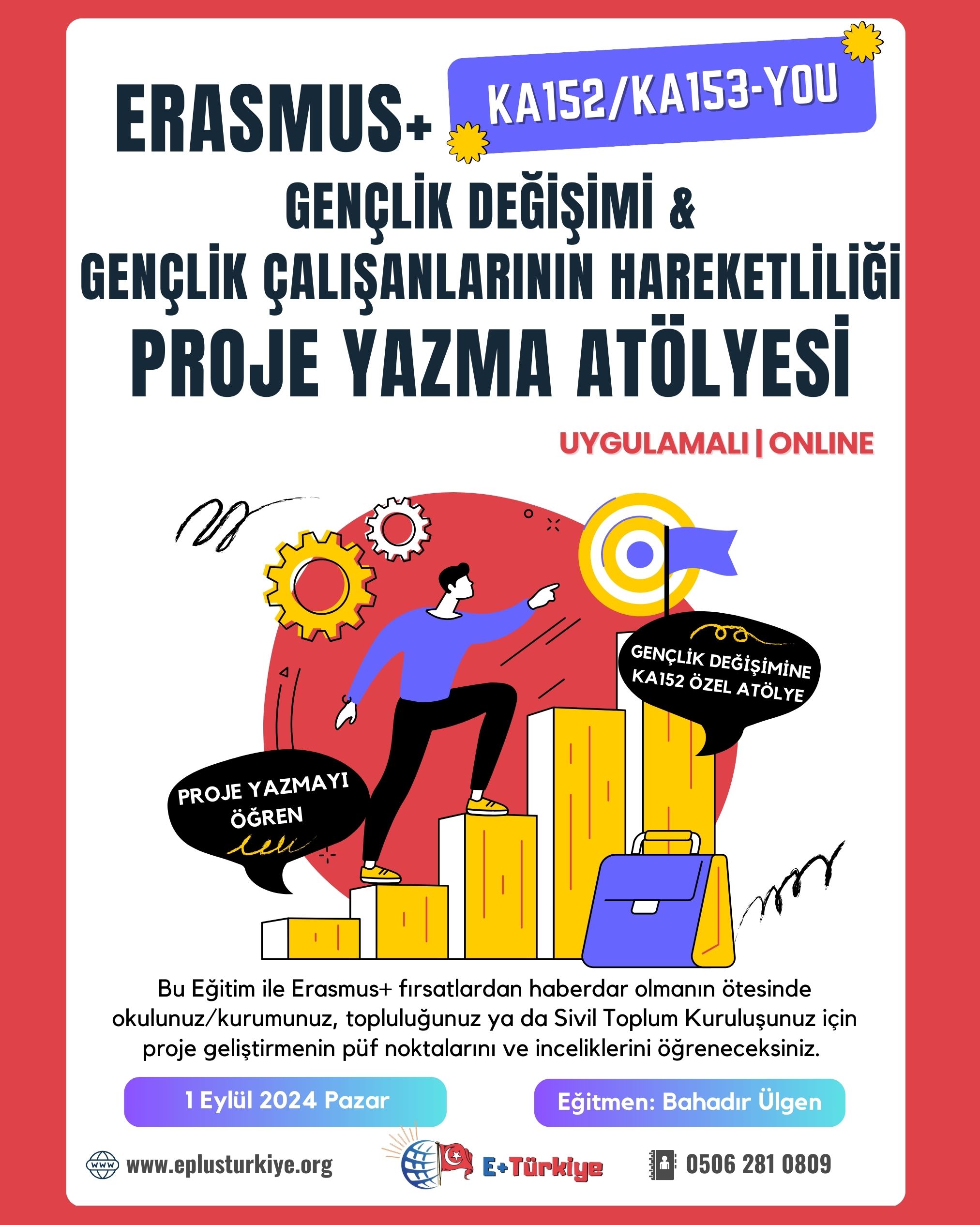 Erasmus+ KA152 / KA153 - YOU Proje Yazma Atölyesi - E+ Türkiye